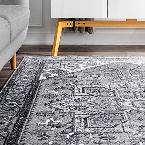 nuLOOM Sara Medallion Area Rug, 5' x 8', Grey