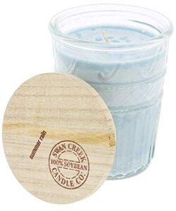 swan creek timeless jar collection 12 ounce soy wax candle (summer rain)