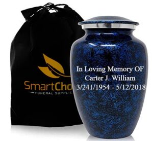 smartchoice personalized cremation urn for human ashes adult memorial urns funeral vase with secure lid