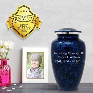 SmartChoice Personalized Cremation Urn for Human Ashes Adult Memorial urns Funeral Vase with Secure Lid