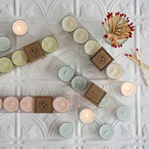 Eco Candle Co. Tea Light Candles, Chamomile Sage, 10-Pack - Scents of Sage & Chamomile - Recyclable, 100% Soy Wax, No Lead, Hand Poured, Phthalate Free, Made from Midwest Grown Soybeans.6 oz. Each