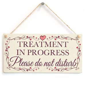 meijiafei treatment in progress please do not disturb pvc sign 10″x5″