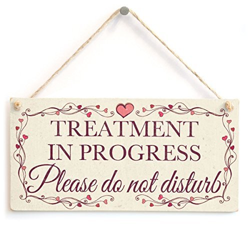 Meijiafei TREATMENT IN PROGRESS Please Do Not Disturb PVC Sign 10"x5"