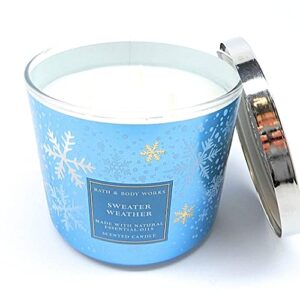 bath and body works sweater weather 3 wick scented candle