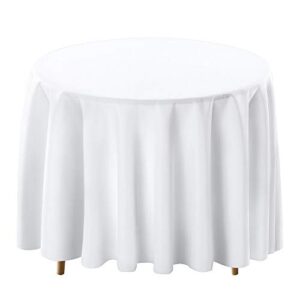 surmente tablecloth 120 inch round polyester table cloth for weddings, banquets, or restaurants (white) …