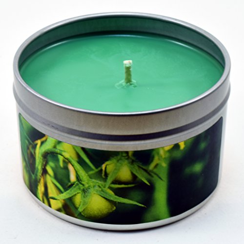 Soy Candle -Large Travel Tins, 6oz - Highly Scented - Made with Soy Wax - Handmade in The USA - Candeo Candle (Tomato Vine)