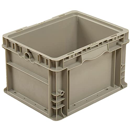 Straight Wall Container Solid - Stackable NRSO1215-09 Gray - 12 x 15 x 9