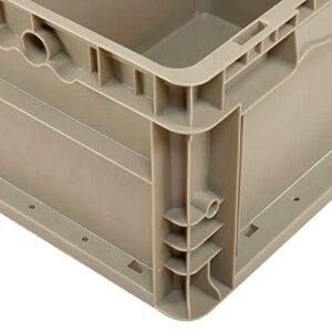 Straight Wall Container Solid - Stackable NRSO1215-09 Gray - 12 x 15 x 9