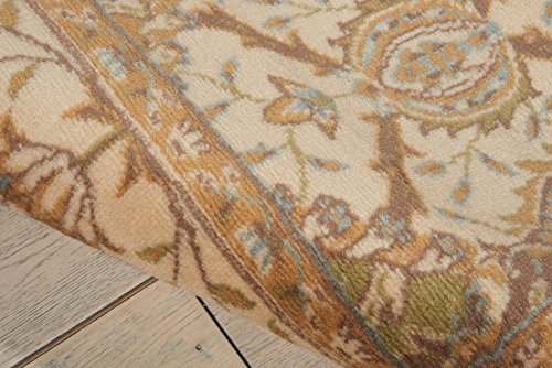 Nourison Modesto Traditional Beige 5'3" x 7'3" Area Rug, Easy Cleaning, Non Shedding, Bed Room, Living Room, Dining Room, Kitchen (5x7)