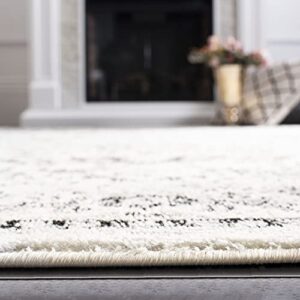 SAFAVIEH Skyler Collection 2' x 4' Grey/Ivory SKY126K Boho Chic Distressed Medallion Non-Shedding Living Room Bedroom Accent Rug