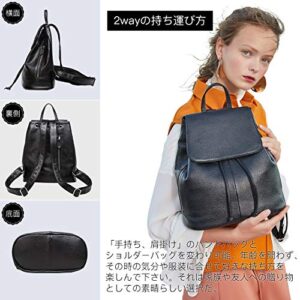 Genuine Leather Backpack for Women Elegant Ladies Travel Shoulder Bag