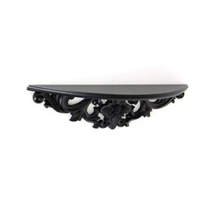 wayborn home furnishing moonbay wall shelf, black