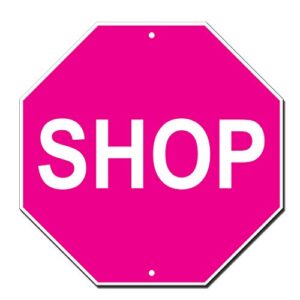 fastasticdeals shop pink novelty funny metal sign octagon