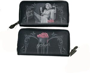 marilyn monroe sitting pretty zip wallet by david gonzales art dga