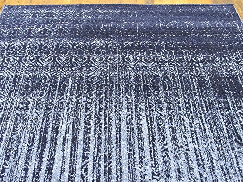 Unique Loom Del Mar Collection Area Rug-Transitional Inspired with Modern Contemporary Design, Rectangular 5' 1" x 8' 0", Blue/Navy Blue