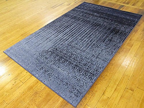 Unique Loom Del Mar Collection Area Rug-Transitional Inspired with Modern Contemporary Design, Rectangular 5' 1" x 8' 0", Blue/Navy Blue