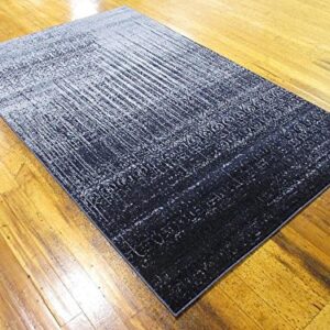 Unique Loom Del Mar Collection Area Rug-Transitional Inspired with Modern Contemporary Design, Rectangular 5' 1" x 8' 0", Blue/Navy Blue