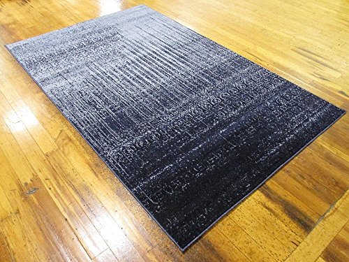 Unique Loom Del Mar Collection Area Rug-Transitional Inspired with Modern Contemporary Design, Rectangular 5' 1" x 8' 0", Blue/Navy Blue