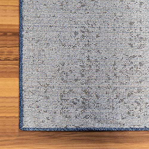 Unique Loom Del Mar Collection Area Rug-Transitional Inspired with Modern Contemporary Design, Rectangular 5' 1" x 8' 0", Blue/Navy Blue