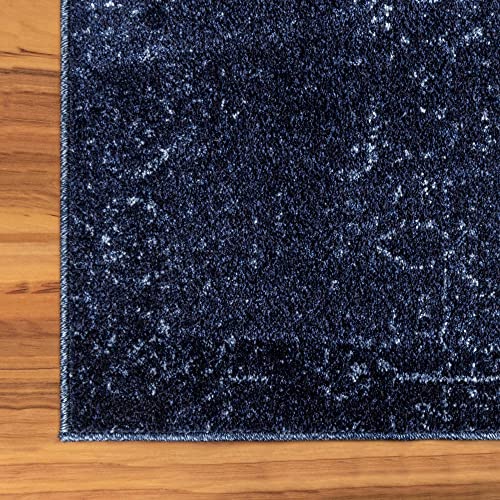 Unique Loom Del Mar Collection Area Rug-Transitional Inspired with Modern Contemporary Design, Rectangular 5' 1" x 8' 0", Blue/Navy Blue