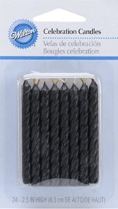 wilton celebration candle, 2-1/2 inch, black