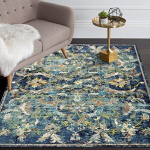 LR Home Gala Collection Area Rug, 8' x 10', Navy Multi