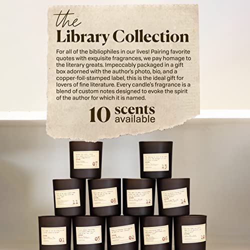 Paddywax Candles Library Collection Edgar Allan Poe Soy Wax Candle, 6.5-Ounce (Cardamom, Absinthe, Sandalwood)