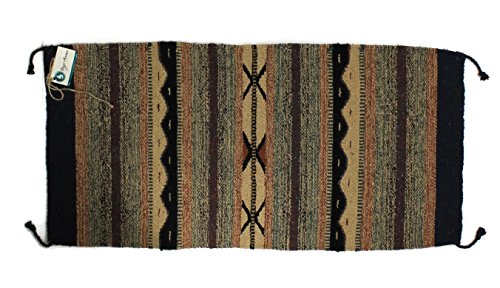 Onyx Arrow Southwest Décor Area Rug, 20 x 40 Inches, Pueblo Pattern Tan/Multi Stripes