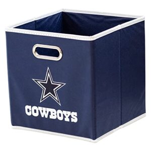 franklin sports nfl dallas cowboys collapsible storage bin nfl folding cube storage container fits bin organizers fabric nfl team storage cubes one size