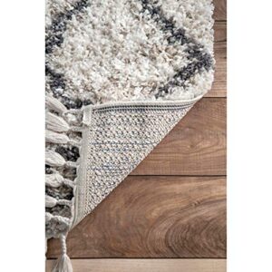 nuLOOM Roseanne Transitional Shag Area Rug, 4' x 6', Ivory