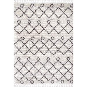 nuLOOM Roseanne Transitional Shag Area Rug, 4' x 6', Ivory