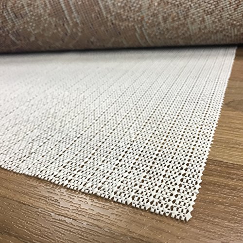 Superior Premium Easy Install Light-Weight Strong Grip Textured Rubber, Reversible Beige Hard Floor Surface Protection Area Rug Pad, 9' x 12', cream