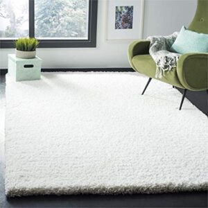 SAFAVIEH Ultimate Shag Collection 8' x 10' Ivory SGU210A Handmade Solid 1.6-inch Thick Area Rug