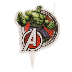 dekora 346221 avengers hulk 2d candle for decoration, multicoloured, 2 x 7 x 15 cm