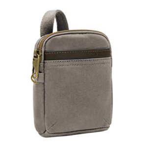 Travelon Anti-Theft Courier Mini Crossbody, Stone Gray, One Size