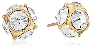 kate spade new york lady marmalade gold-tone crystal stud earrings