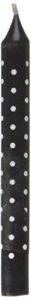 wilton 12 count black and white polka dot birthday candle