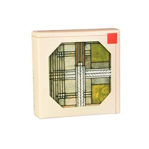 CoasterStone Absorbent Stone Coasters, Frank Lloyd Wright, Art Glass Designs, Multi-Colored