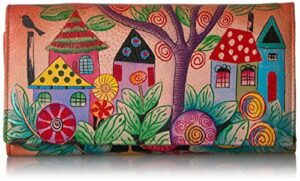 anna by anuschka womens 1860 wallet, village of dreams, 4 x 7.5 us