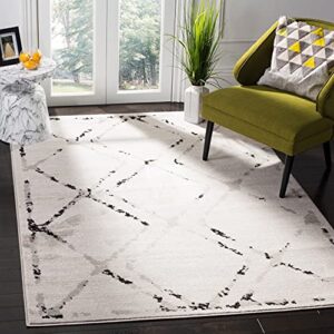 safavieh skyler collection 3′ x 5′ ivory/grey sky197h boho diamond non-shedding living room bedroom accent rug