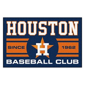 fanmats 18469 houston astros baseball club starter rug, team color, 19″ x 30″