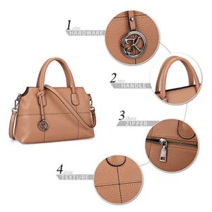 Kattee Genuine Leather Handbags for Women, Soft Hobo Satchel Shoulder Crossbody Bags Ladies Purses