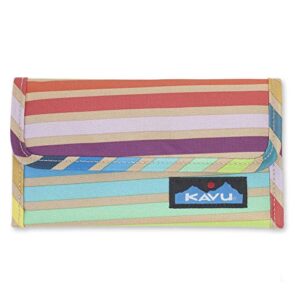 kavu mondo spender wallet trifold travel clutch – summer stripe