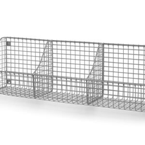 Spectrum Diversified Wall Mount Triple Storage Basket, Satin Nickel