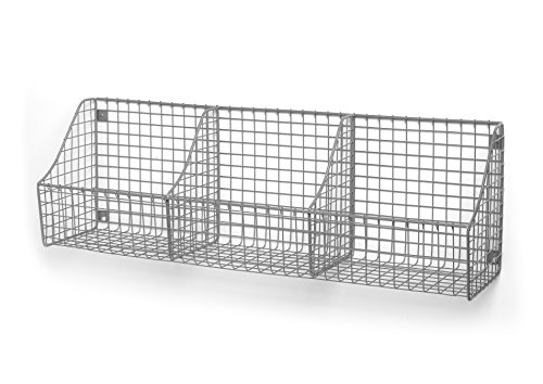 Spectrum Diversified Wall Mount Triple Storage Basket, Satin Nickel