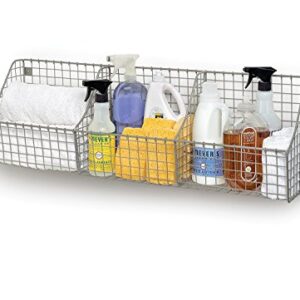 Spectrum Diversified Wall Mount Triple Storage Basket, Satin Nickel