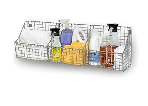 Spectrum Diversified Wall Mount Triple Storage Basket, Satin Nickel