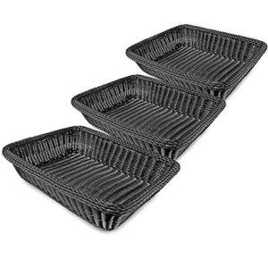 Colorbasket Rectangular Thick Trim Storage Basket, Large, Black