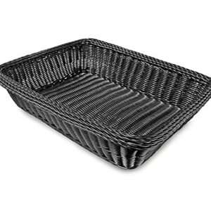 Colorbasket Rectangular Thick Trim Storage Basket, Large, Black