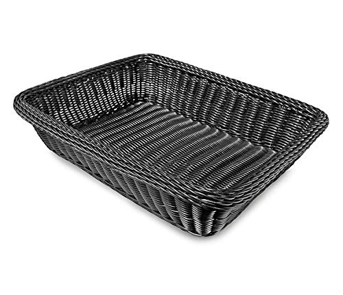 Colorbasket Rectangular Thick Trim Storage Basket, Large, Black